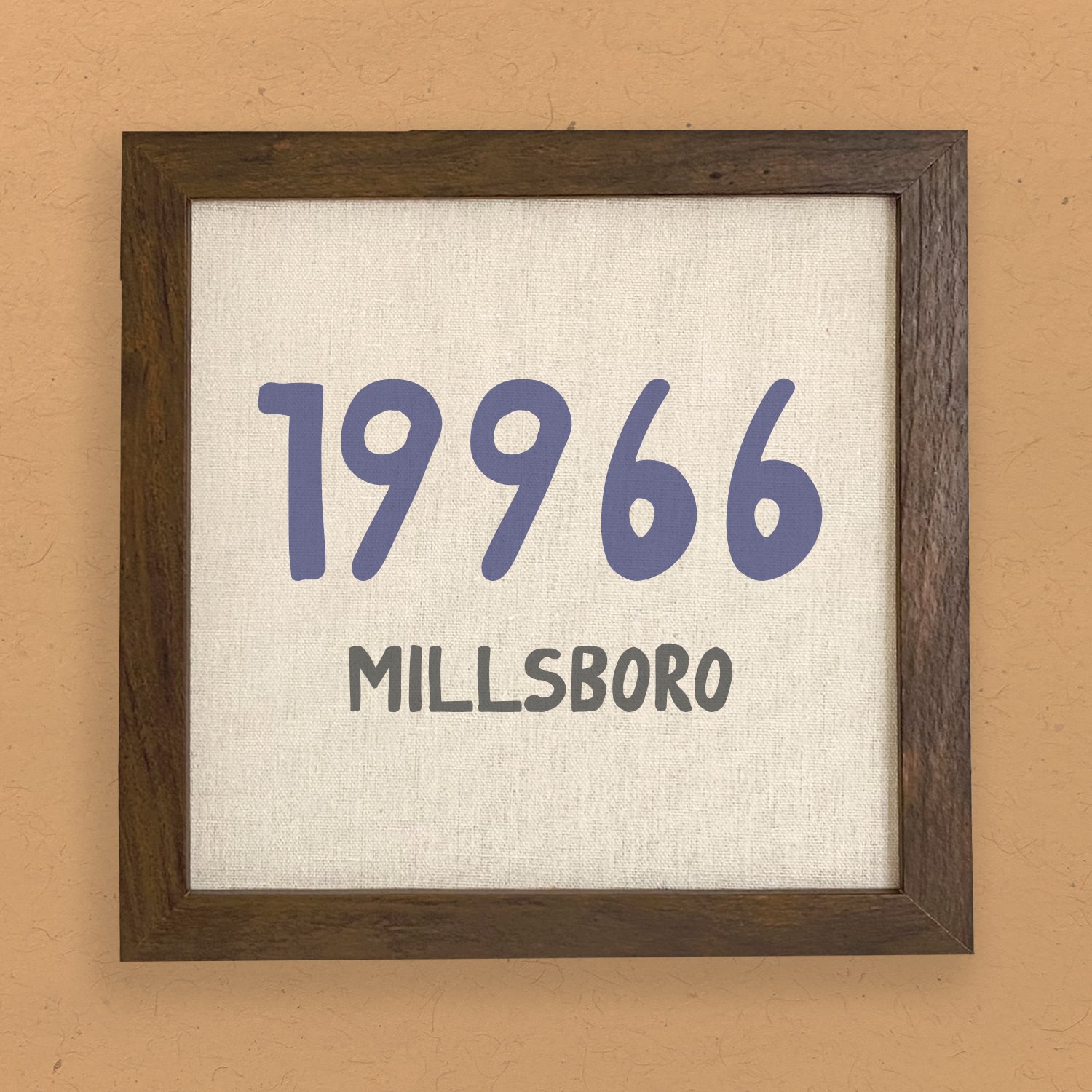 Blue Zip Code and City - Framed Sign – American Life Brands