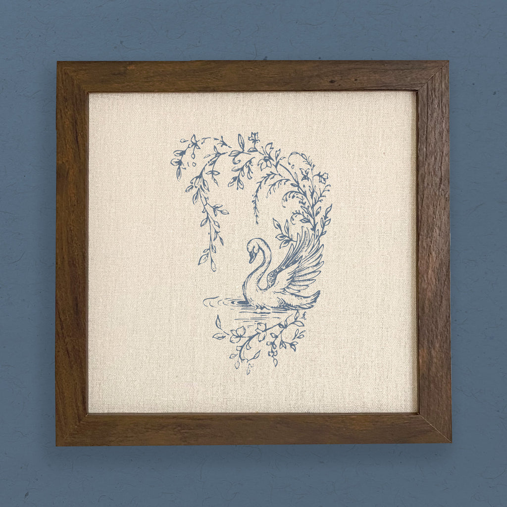 Swan Toile - Spring Framed Sign – American Life Brands